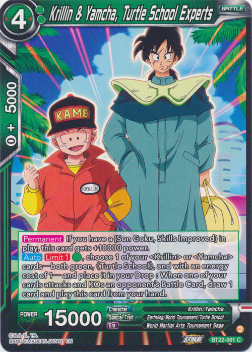 Krillin & Yamcha, Turtle School Experts - BT22-061 – BurroSingles