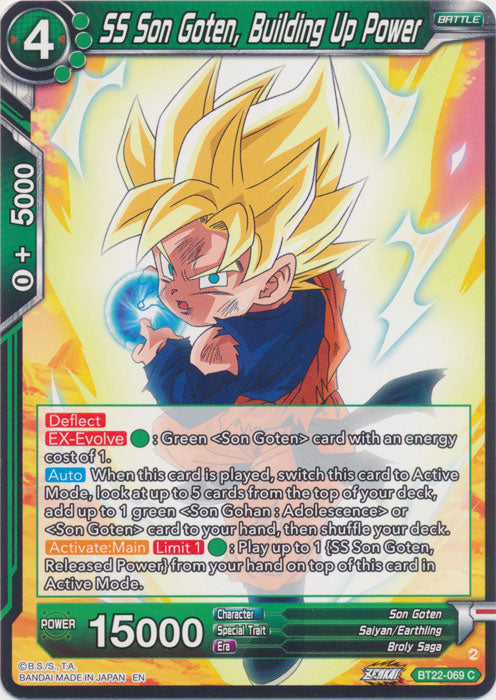 SS Son Goten, Building Up Power - BT22-069 – BurroSingles